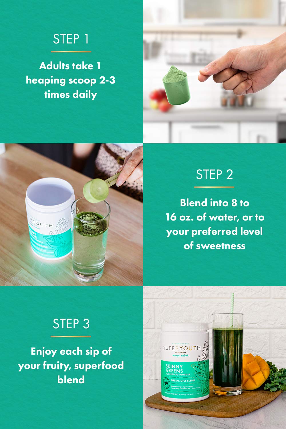 Spirulina powder for daily nutrition