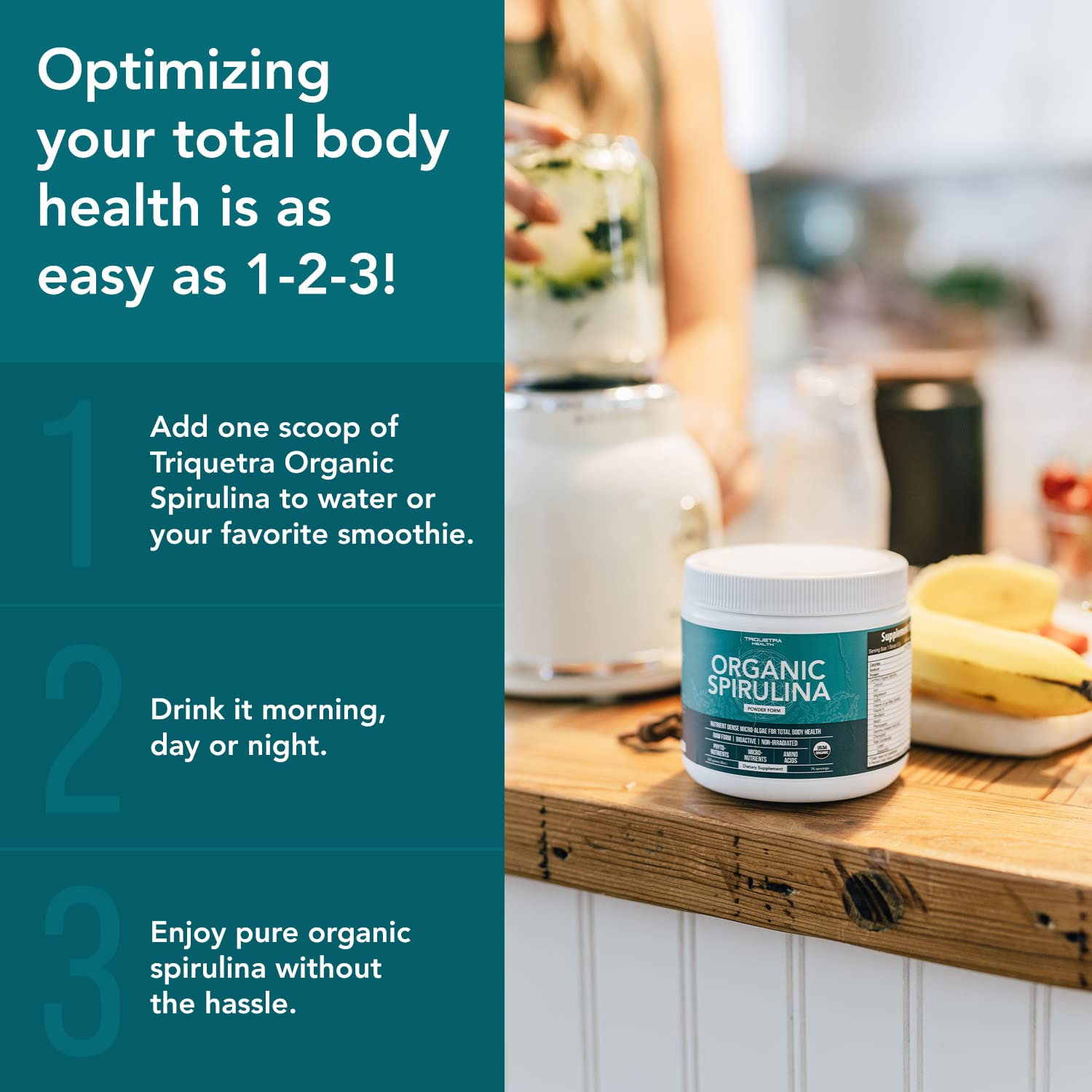 spirulina powder for daily vitamins