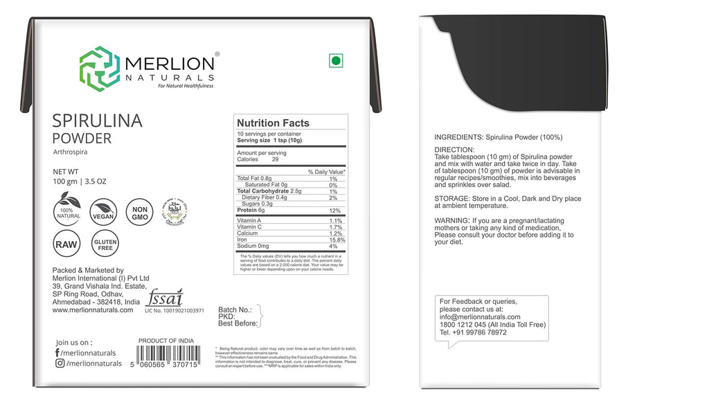 spirulina powder for detox and wellness