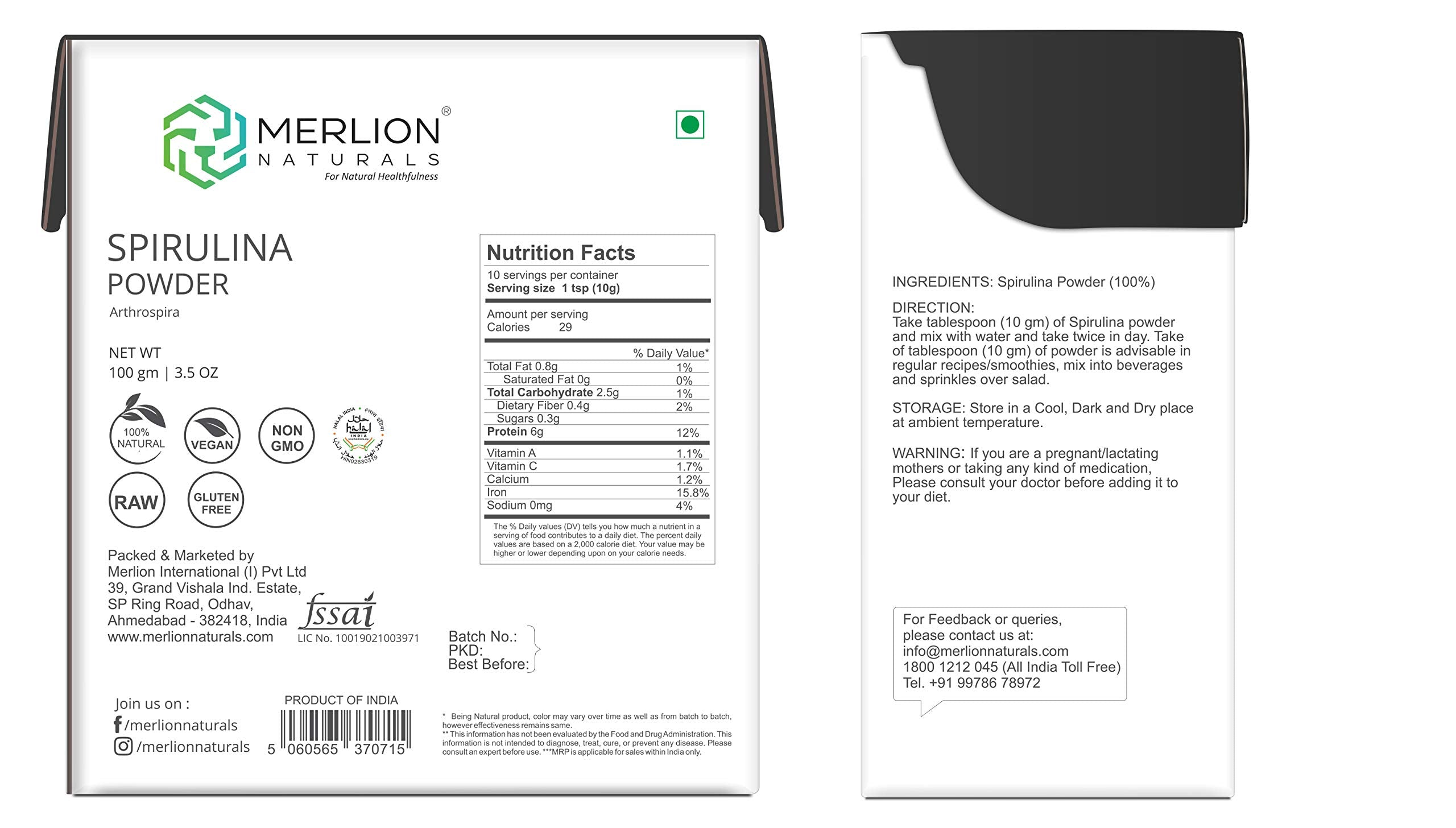 spirulina powder for detox and wellness