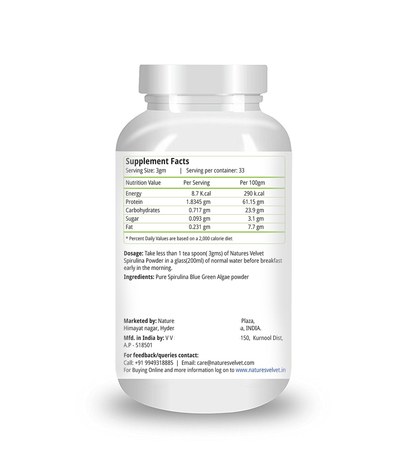 spirulina powder for energy boost