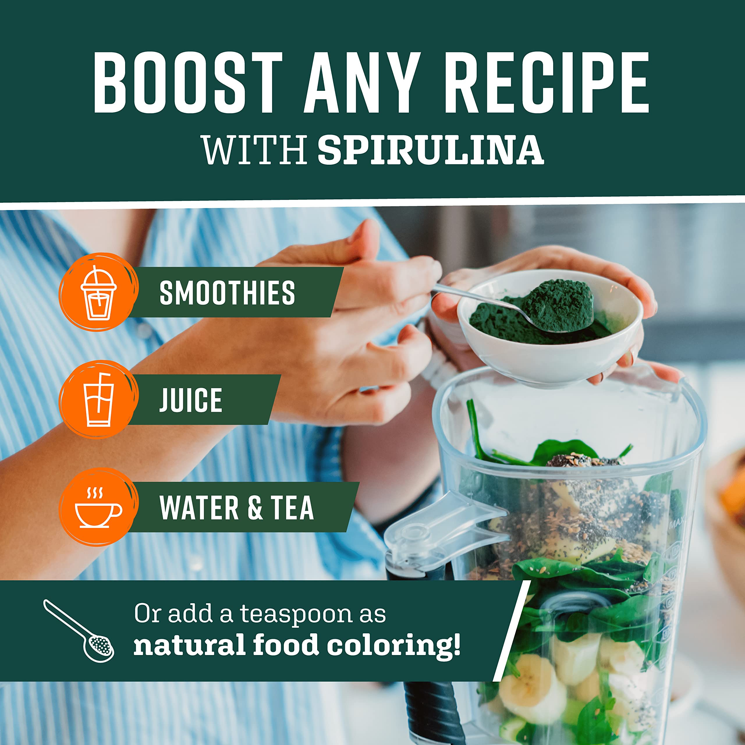 spirulina powder for nutrient support