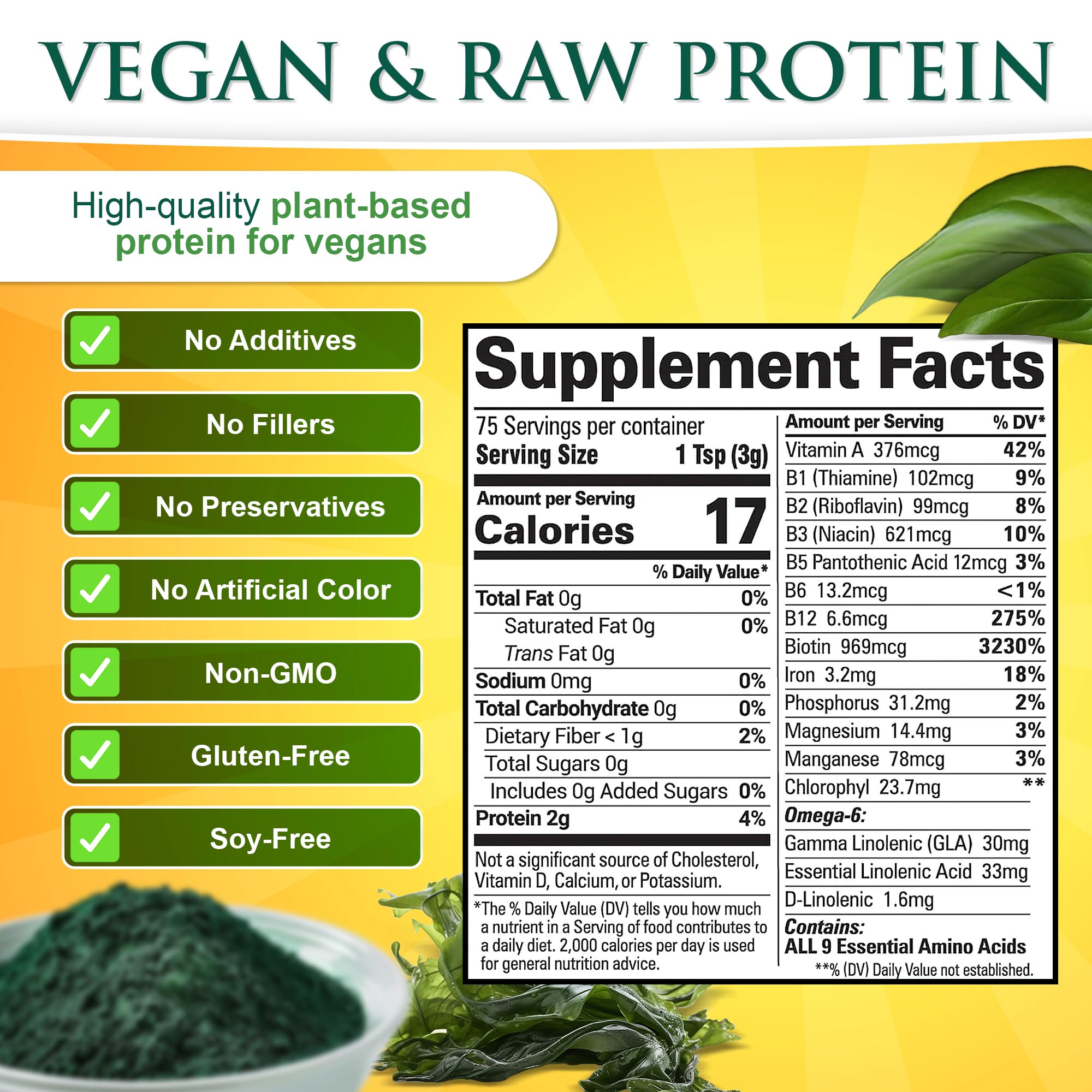 spirulina powder for protein boost