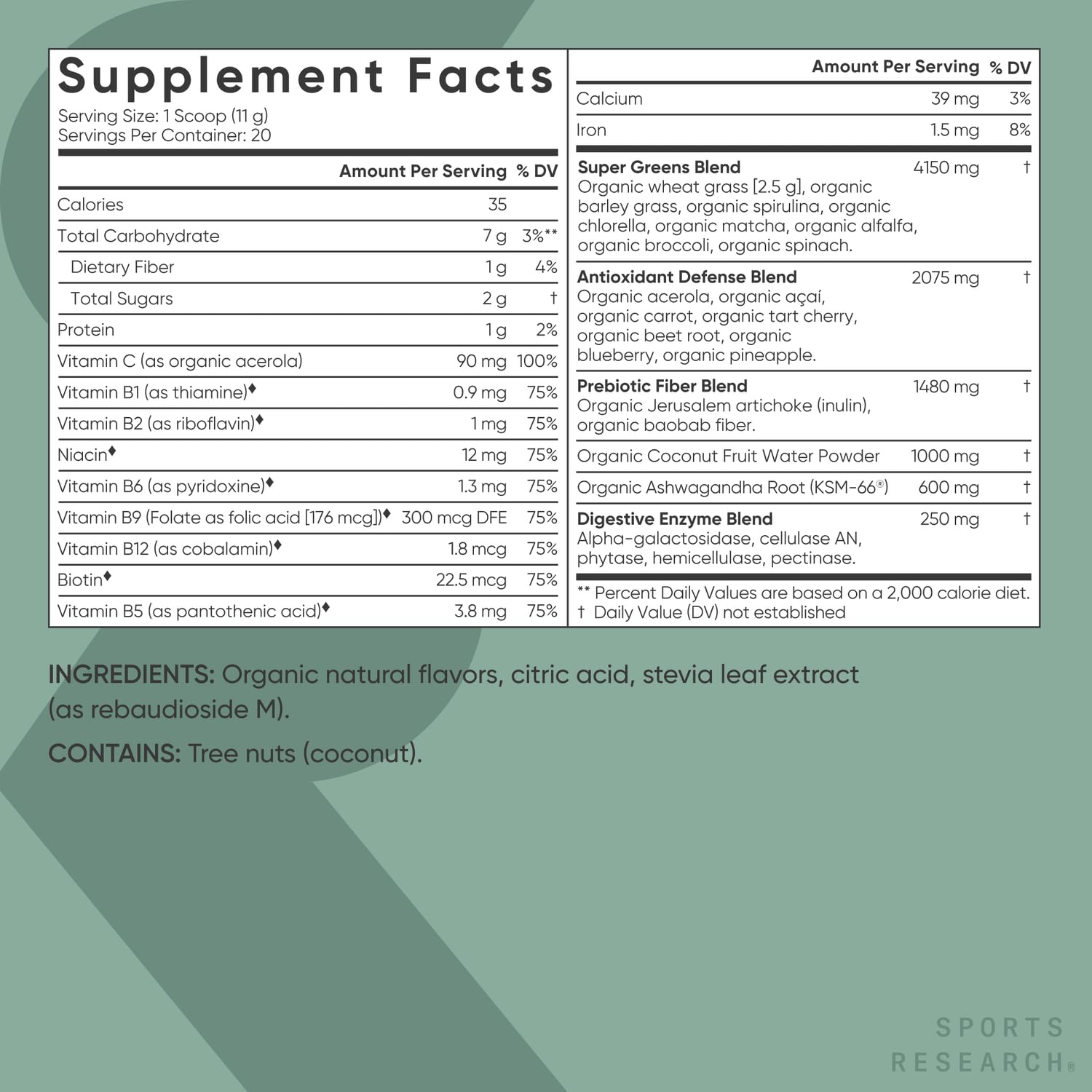 spirulina powder with B vitamins