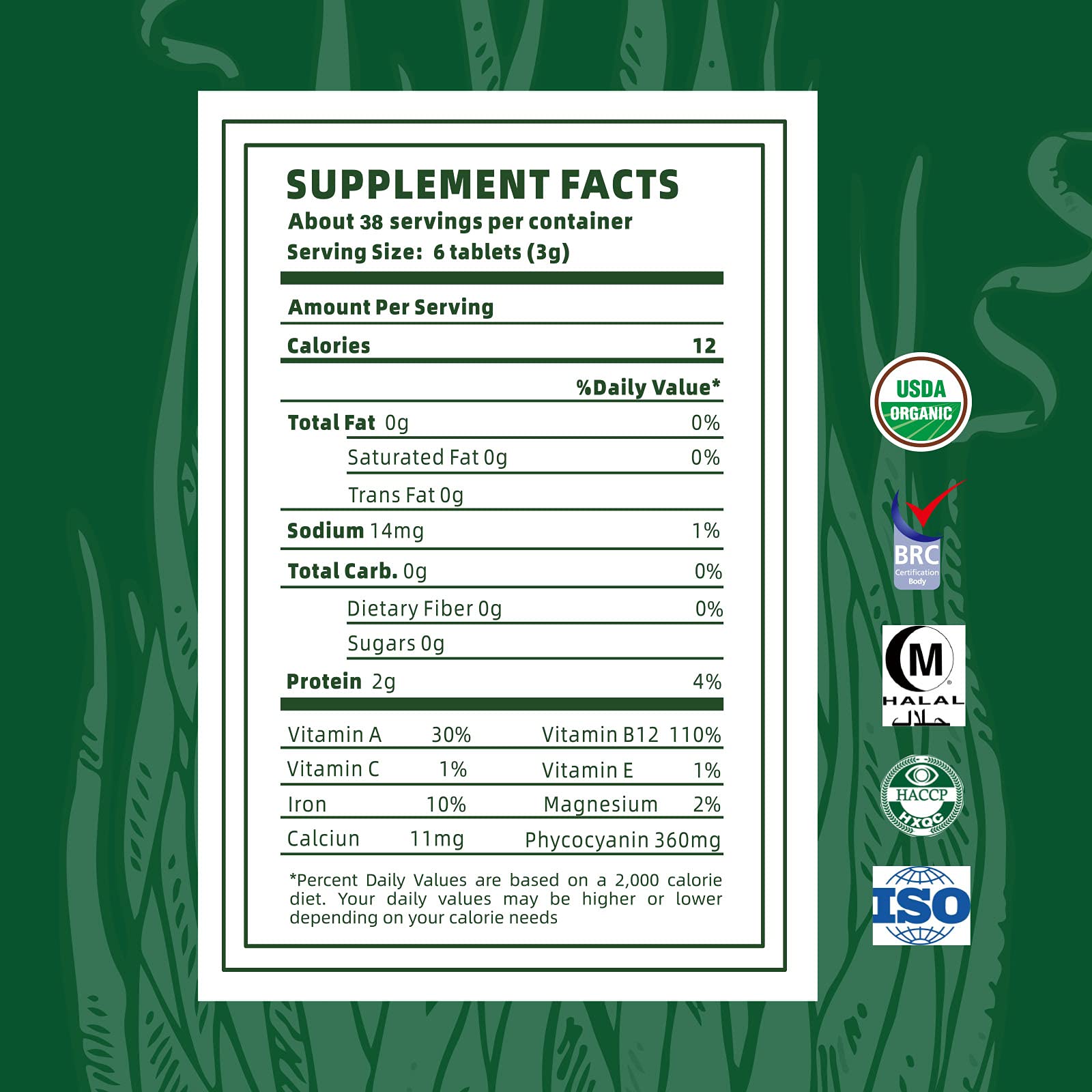 spirulina rich in antioxidants