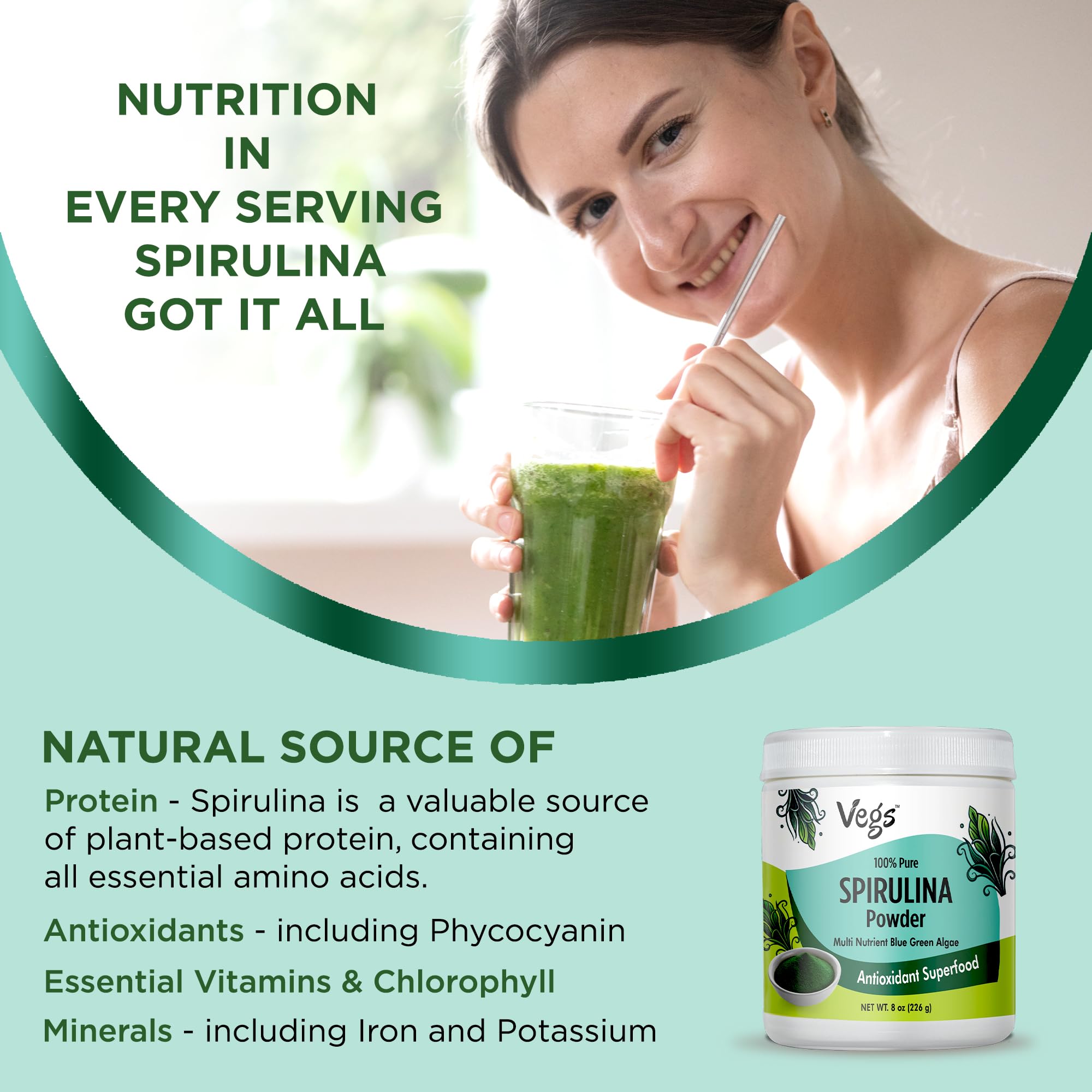 spirulina supplement for natural vitality
