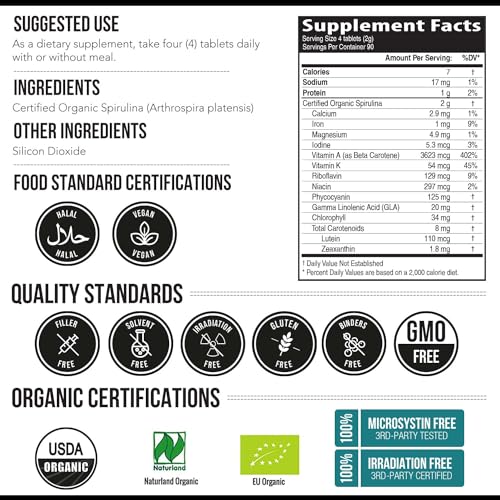 spirulina tablets for vegan diets