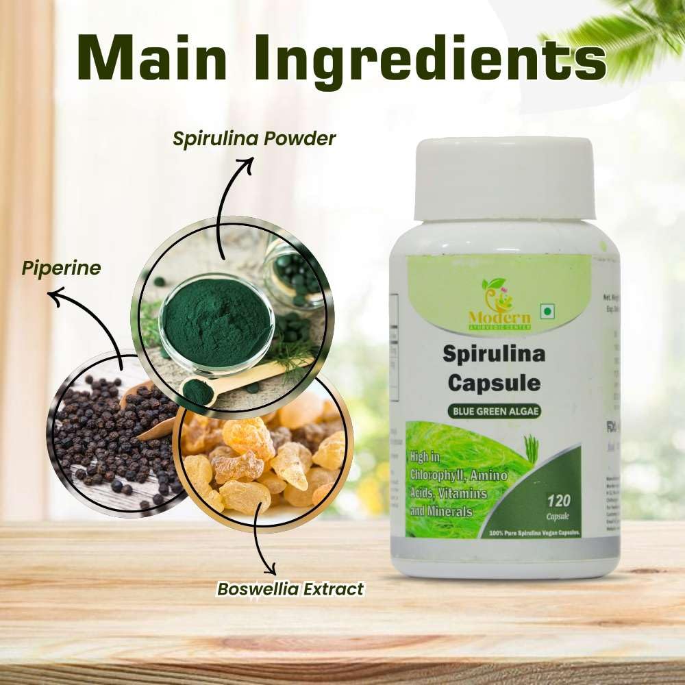 Spirulina with piperine for better digestion