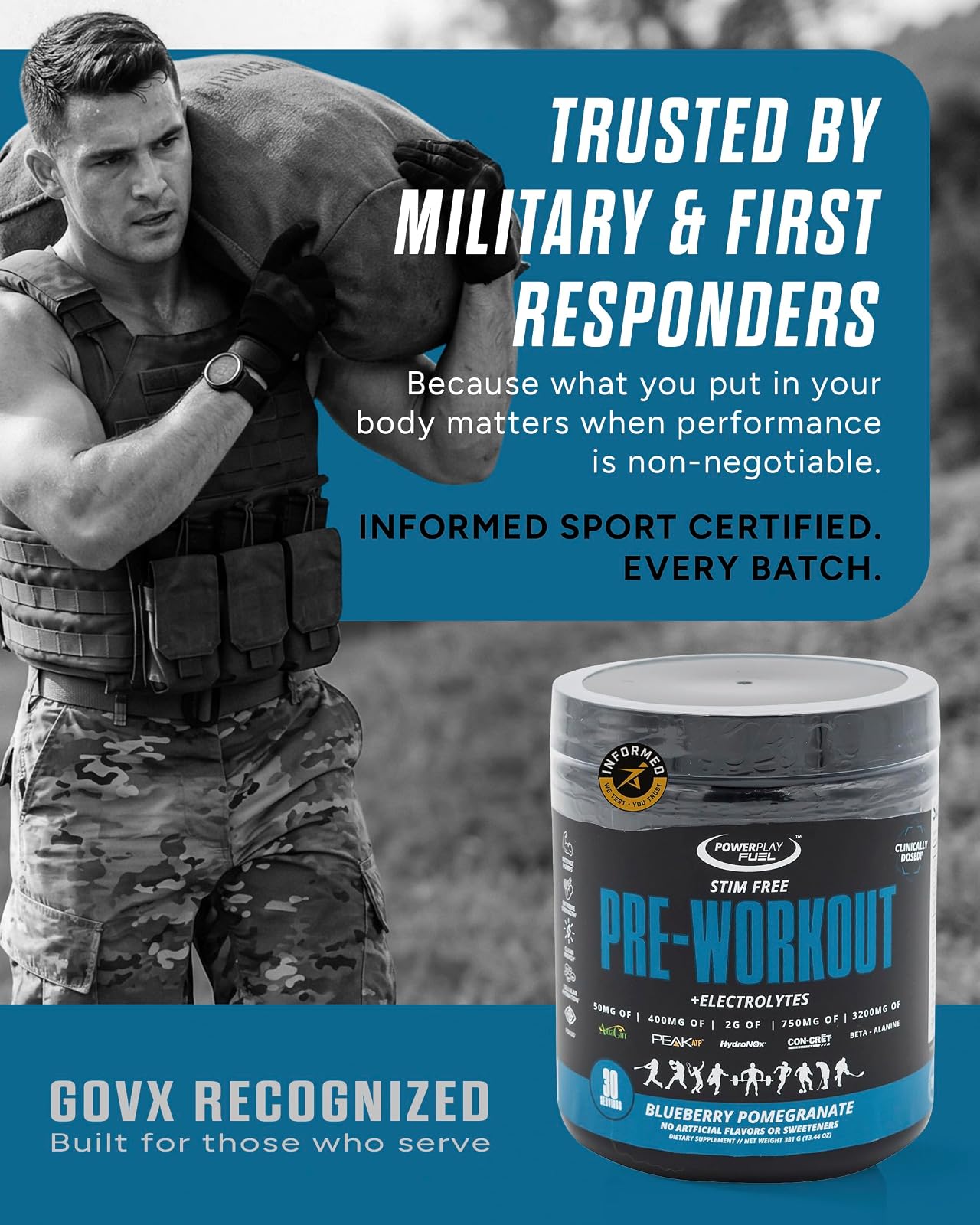 sports certified pre workout supplement