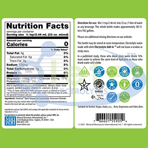 sports electrolyte add-in for athletes