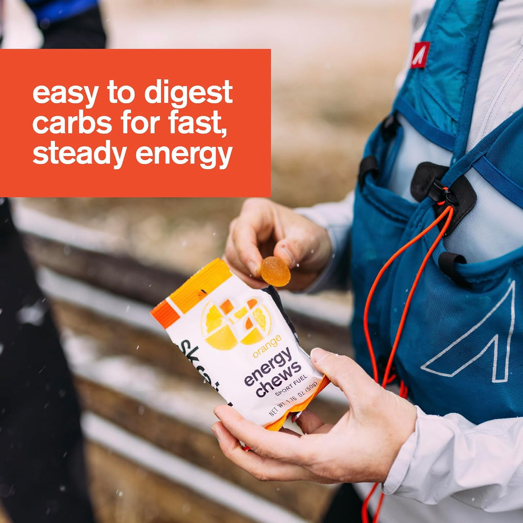 sports nutrition chews with orange taste