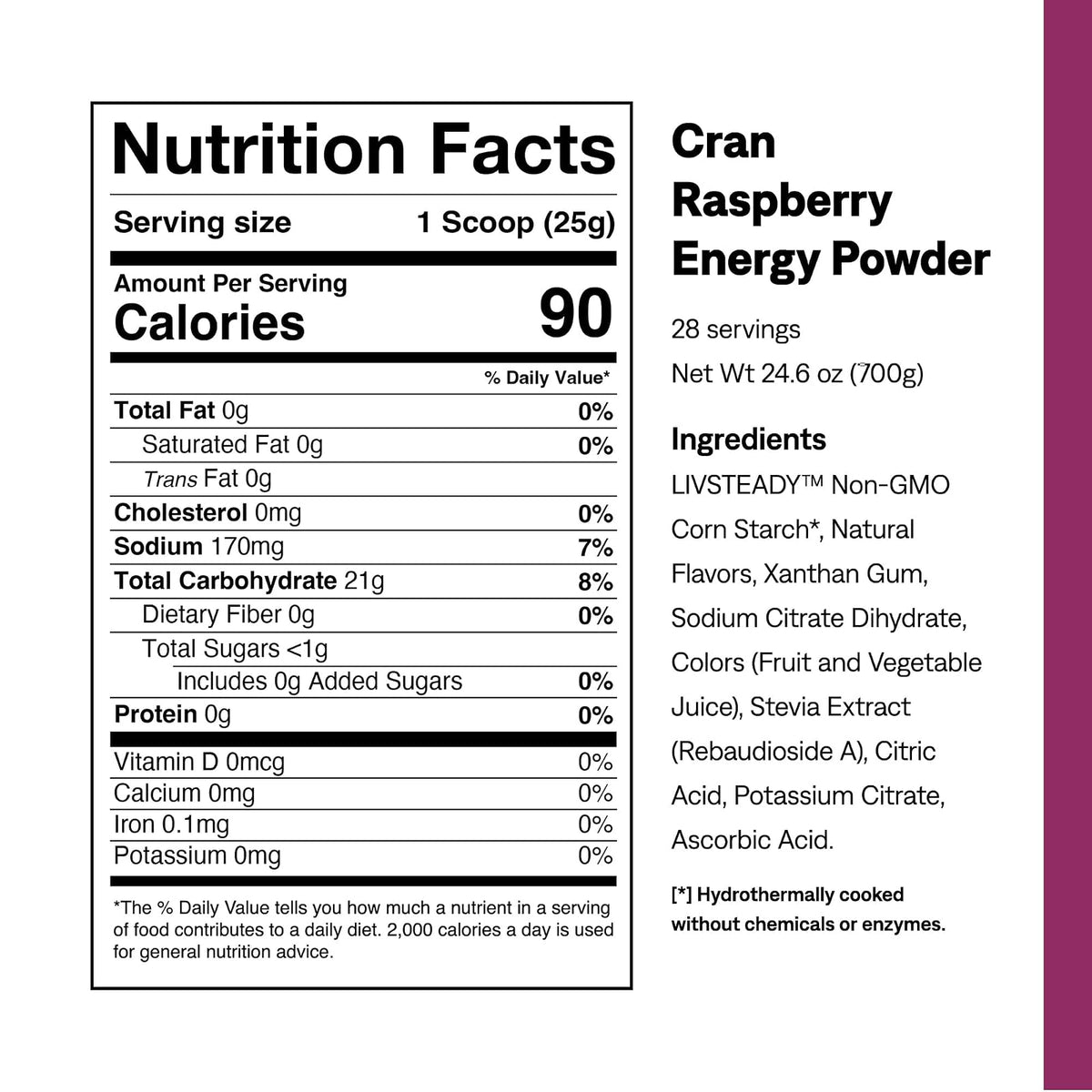 Sports nutrition energy drink mix