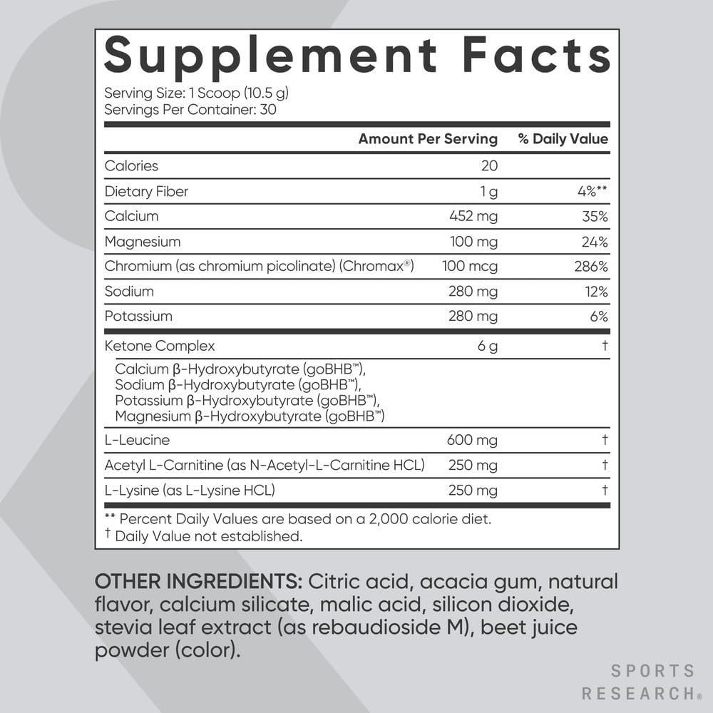 Sports Research exogenous ketones for endurance