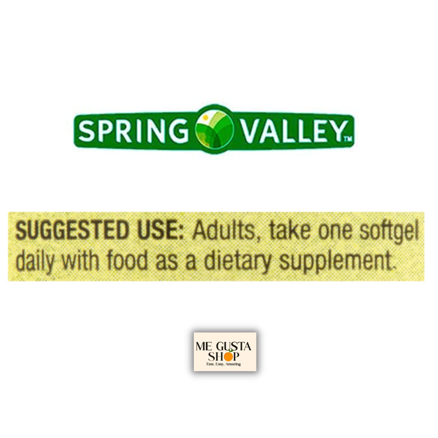 Spring Valley 60 softgels for easy supplementation