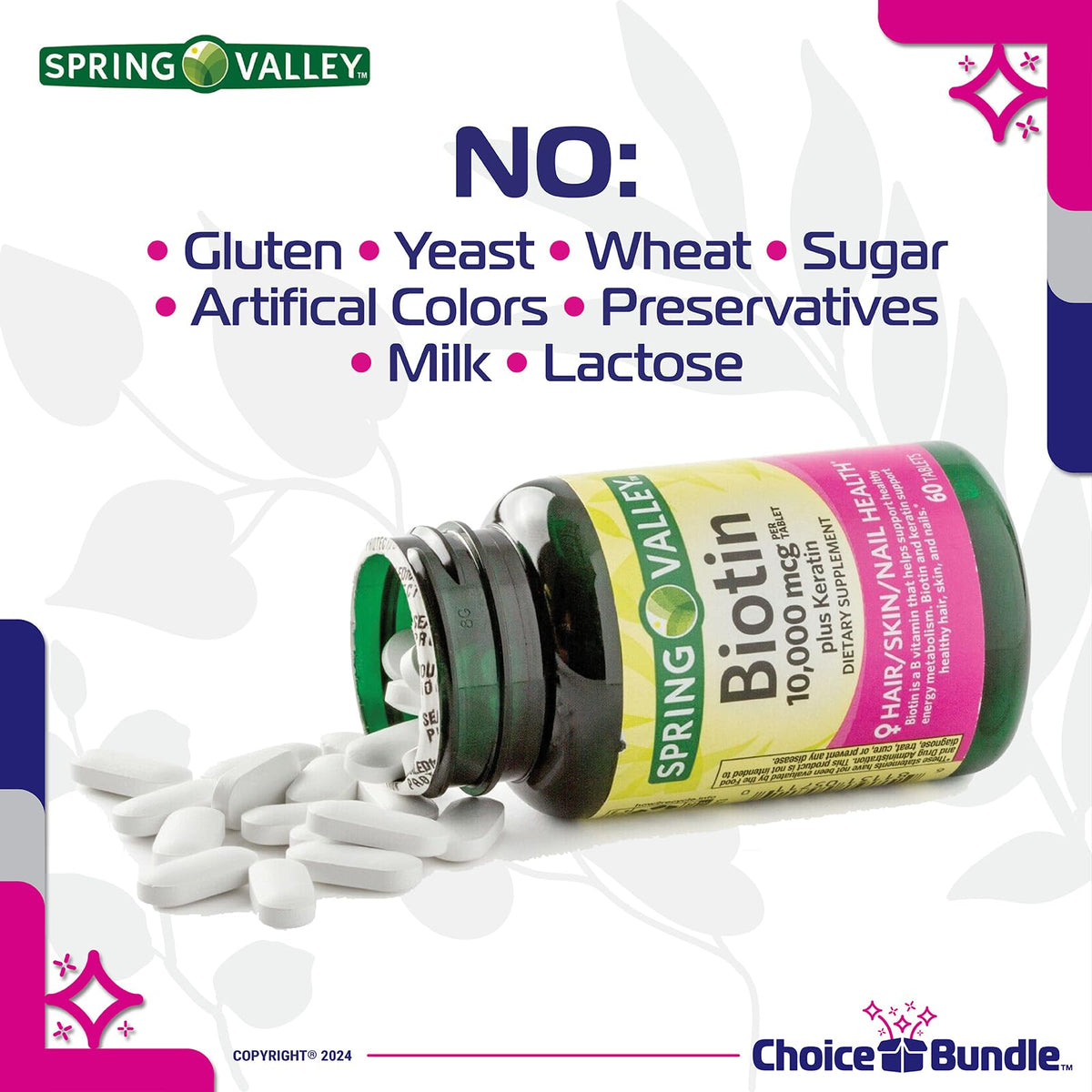 Spring Valley biotin for overall wellness