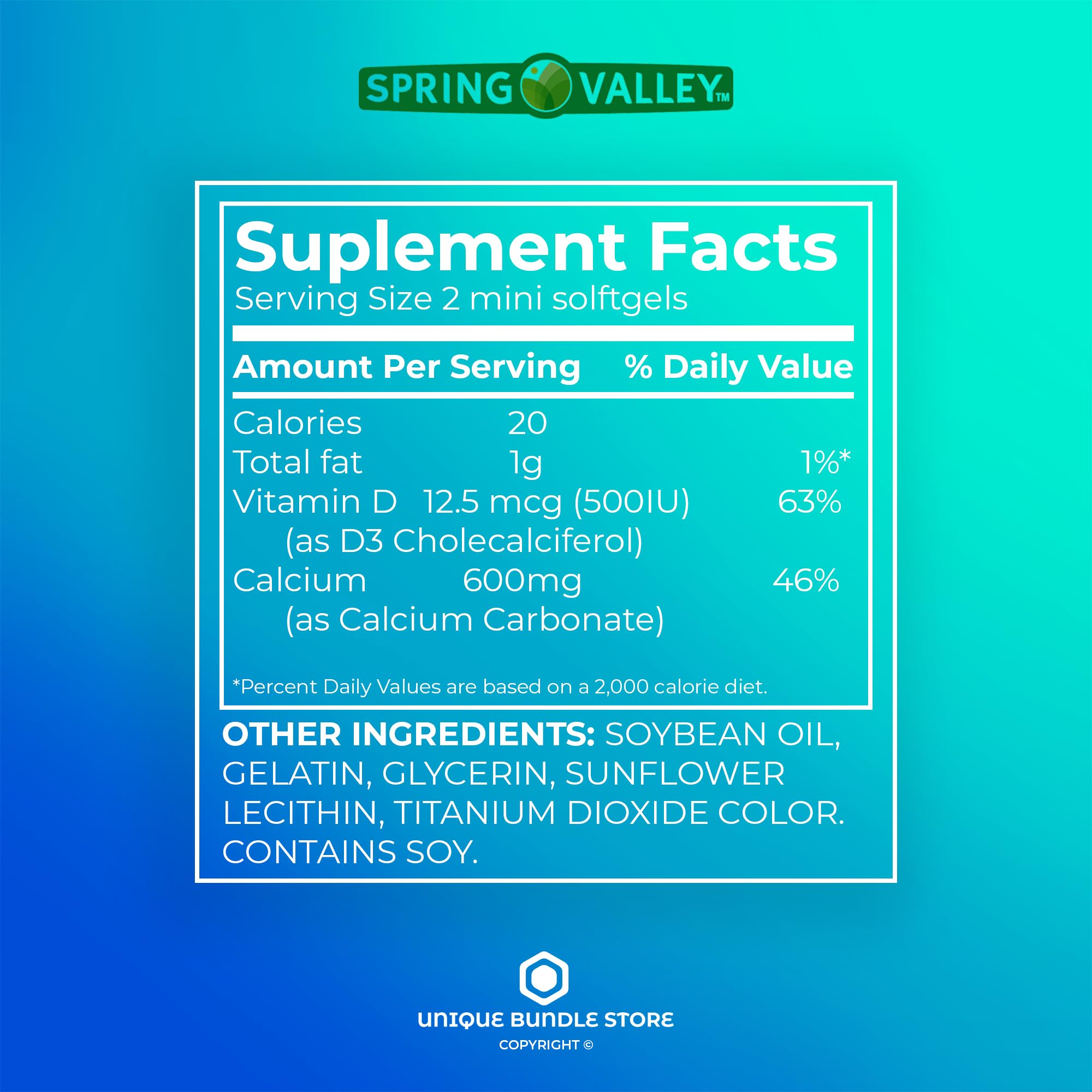 Spring Valley calcium for active lifestyles