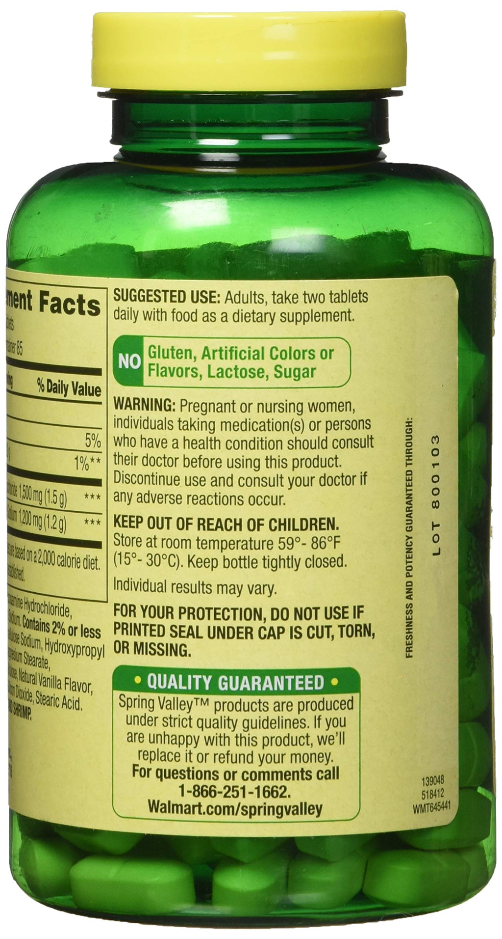 Spring Valley chondroitin for active lifestyle