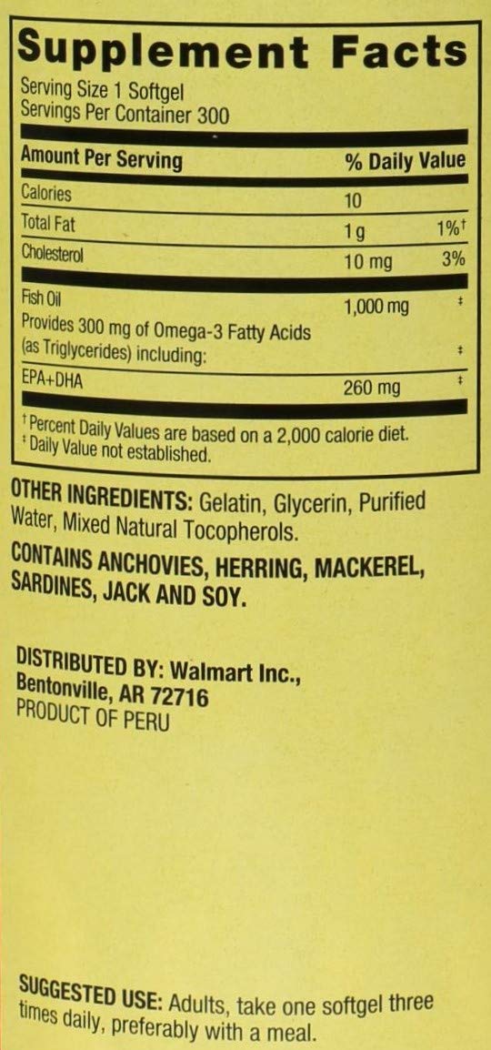 Spring Valley fish oil softgels