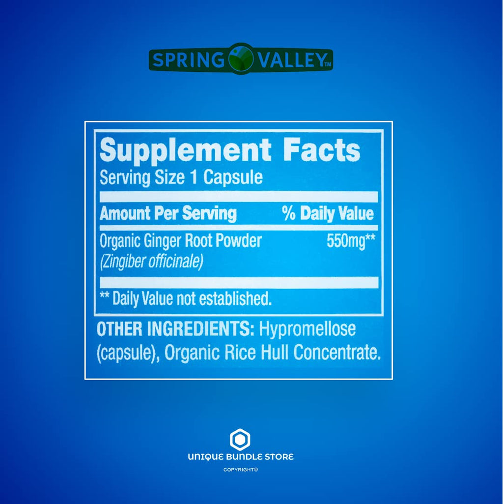 Spring Valley herbal ginger benefits
