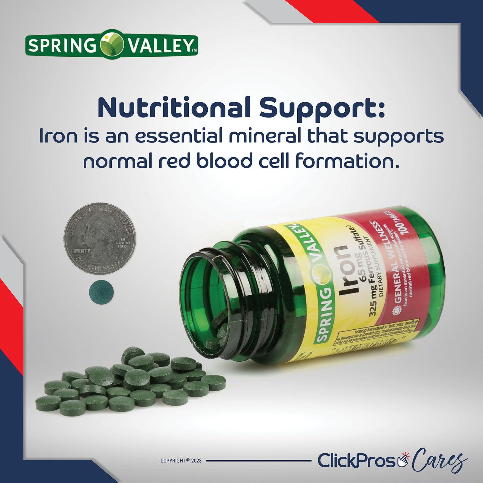 Spring Valley iron for daily wellness
