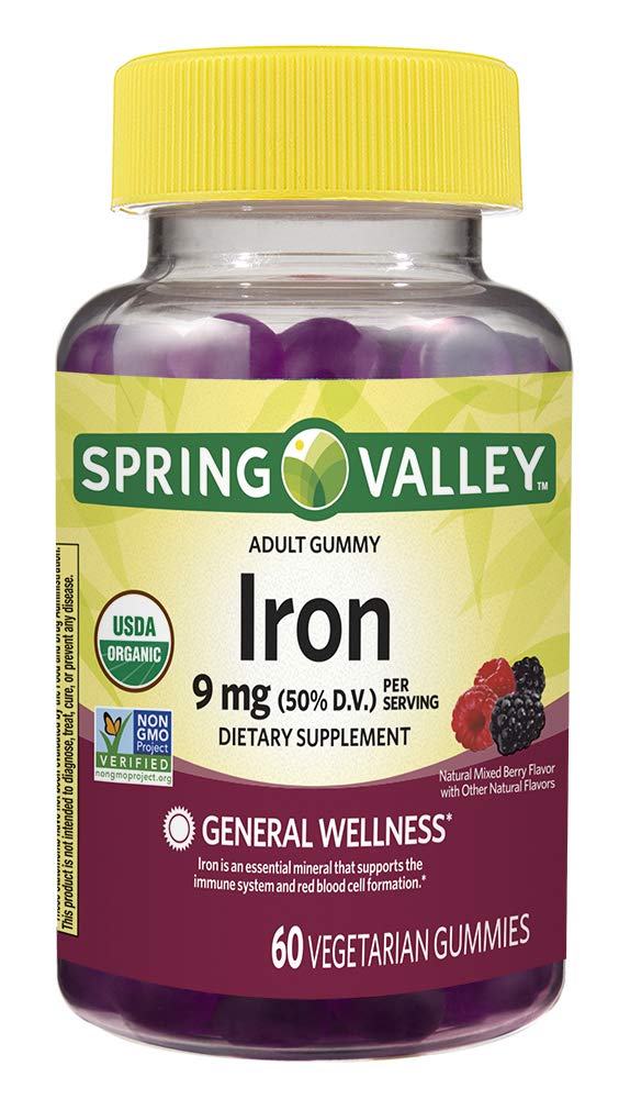 Spring Valley iron gummies for wellness