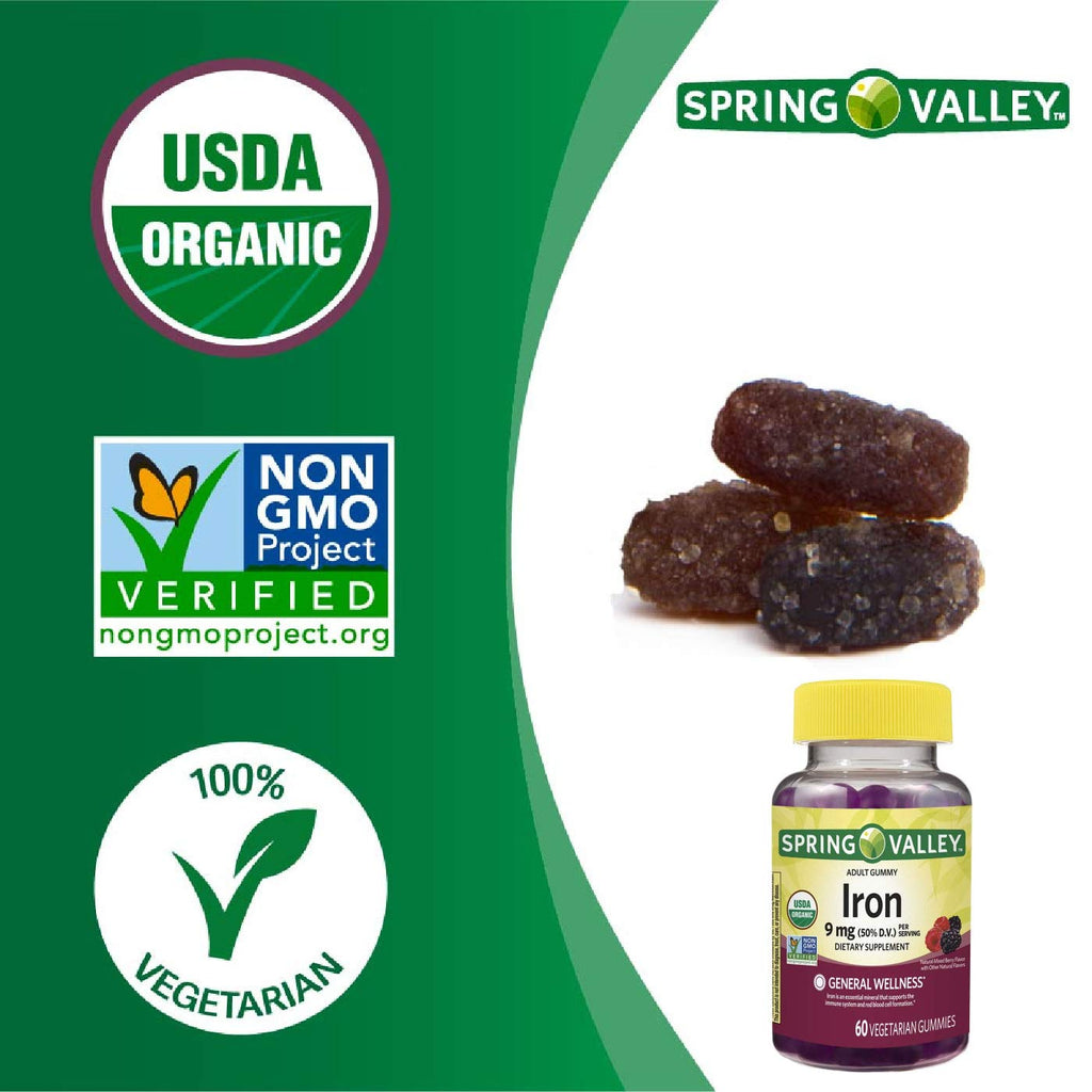 spring valley iron gummies review