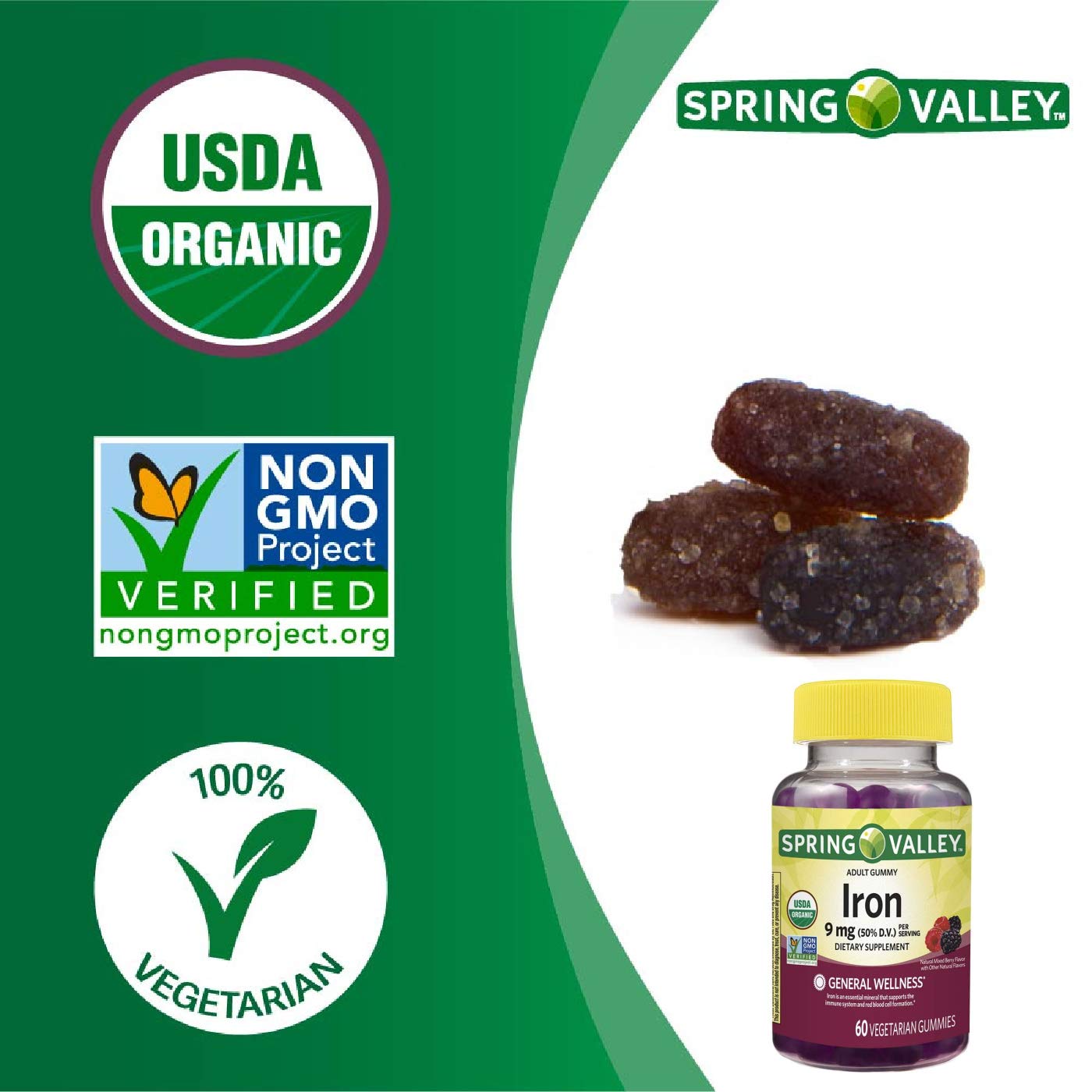 spring valley iron gummies review