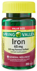 Spring Valley iron supplement for energy