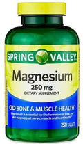 Spring Valley magnesium tablets for muscle support