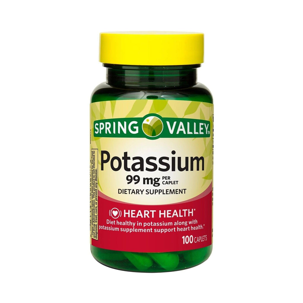 Spring Valley potassium caplets for heart health