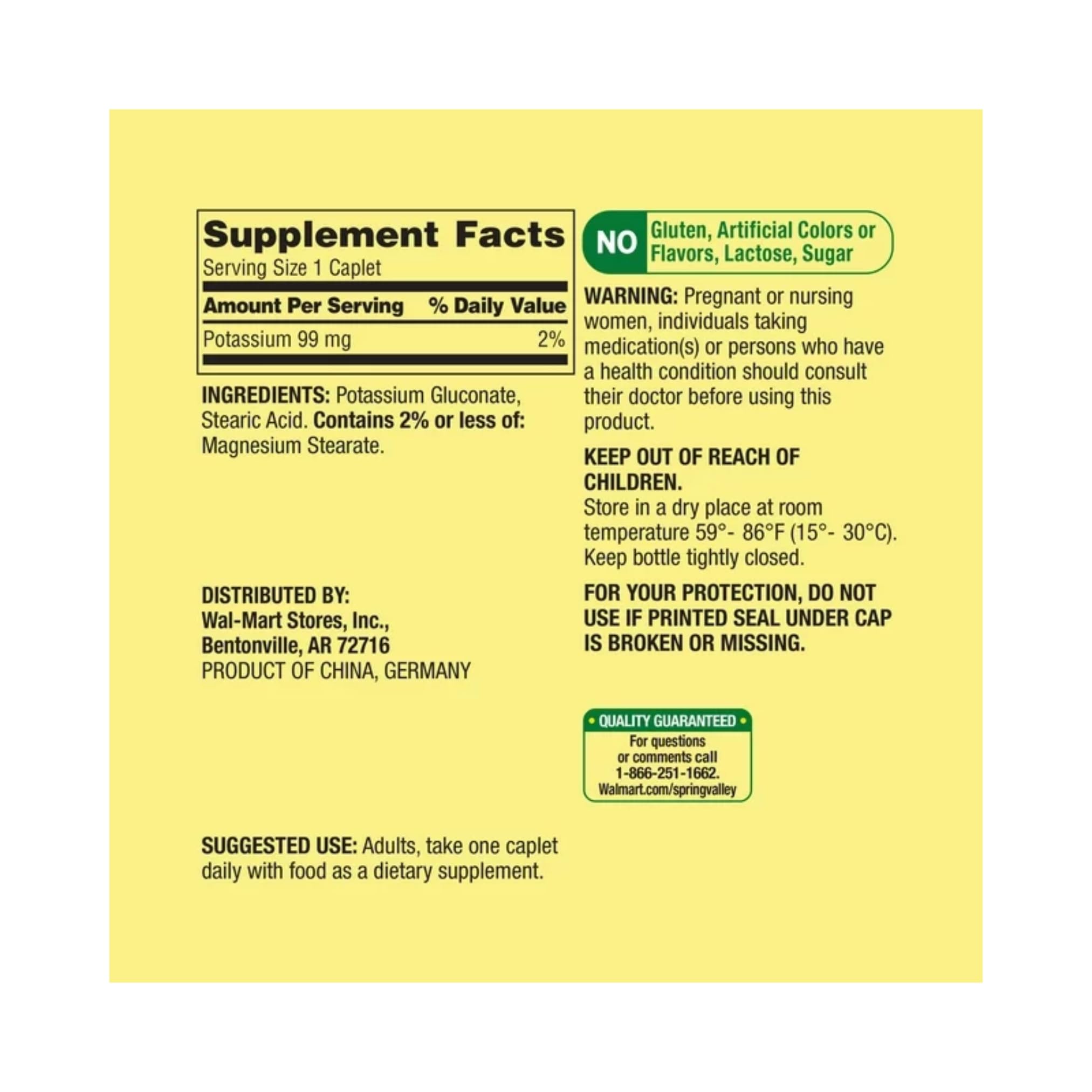 Spring Valley potassium for active lifestyles