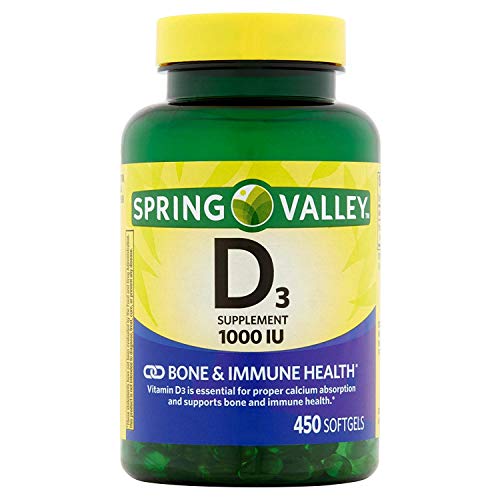 Spring Valley Vitamin D-3 softgels for immune support