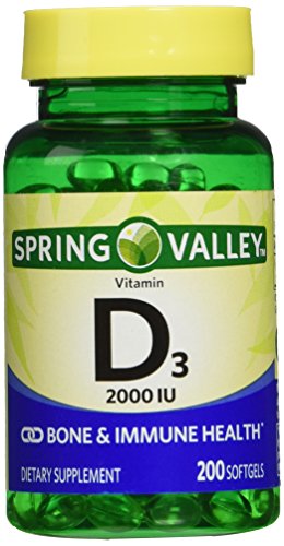 Spring Valley Vitamin D3 softgels for immune support
