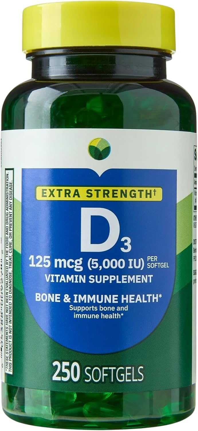 Spring Valley Vitamin D3 softgels for immune support