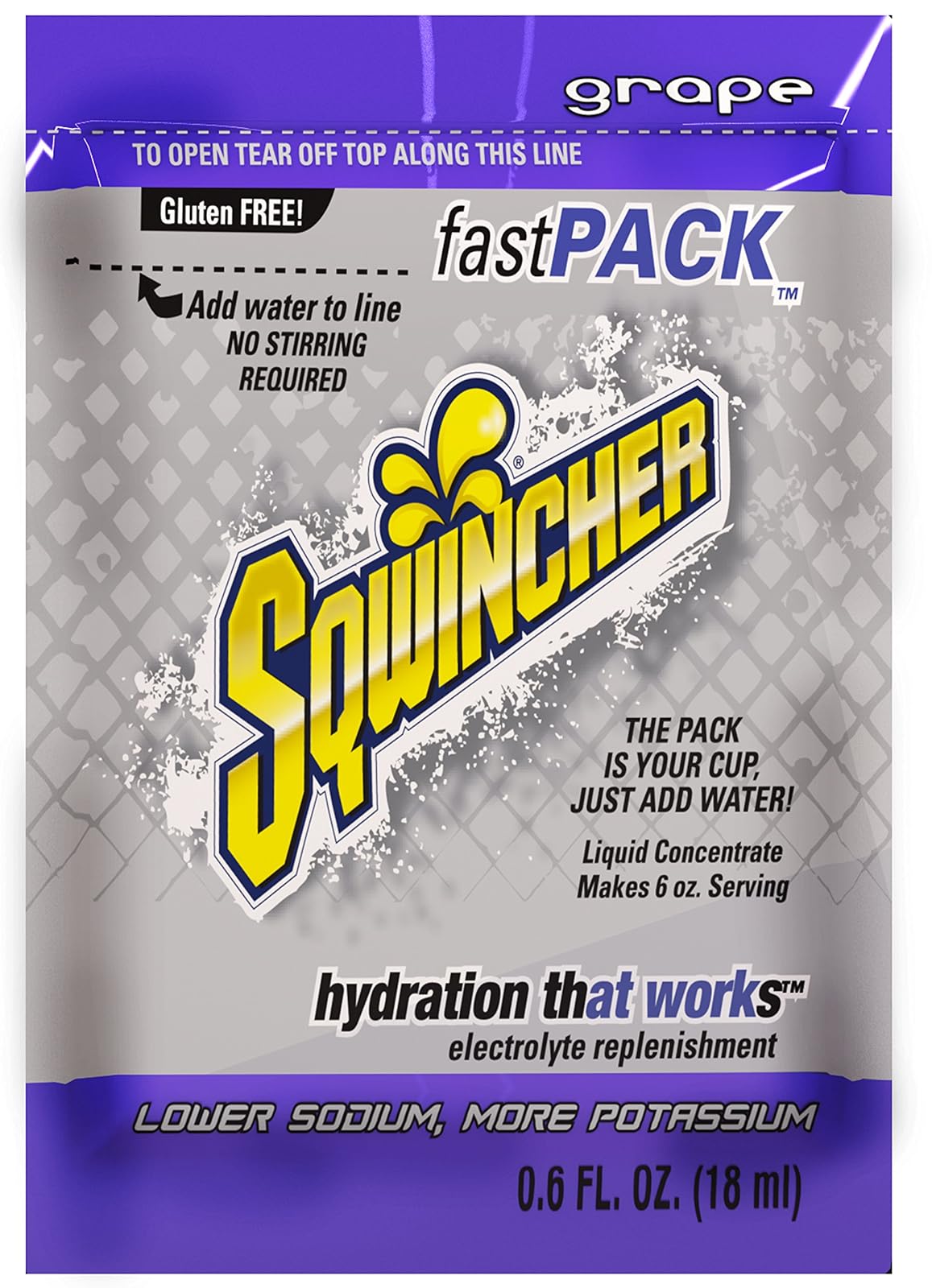 Sqwincher Fast Pack electrolyte drink mix