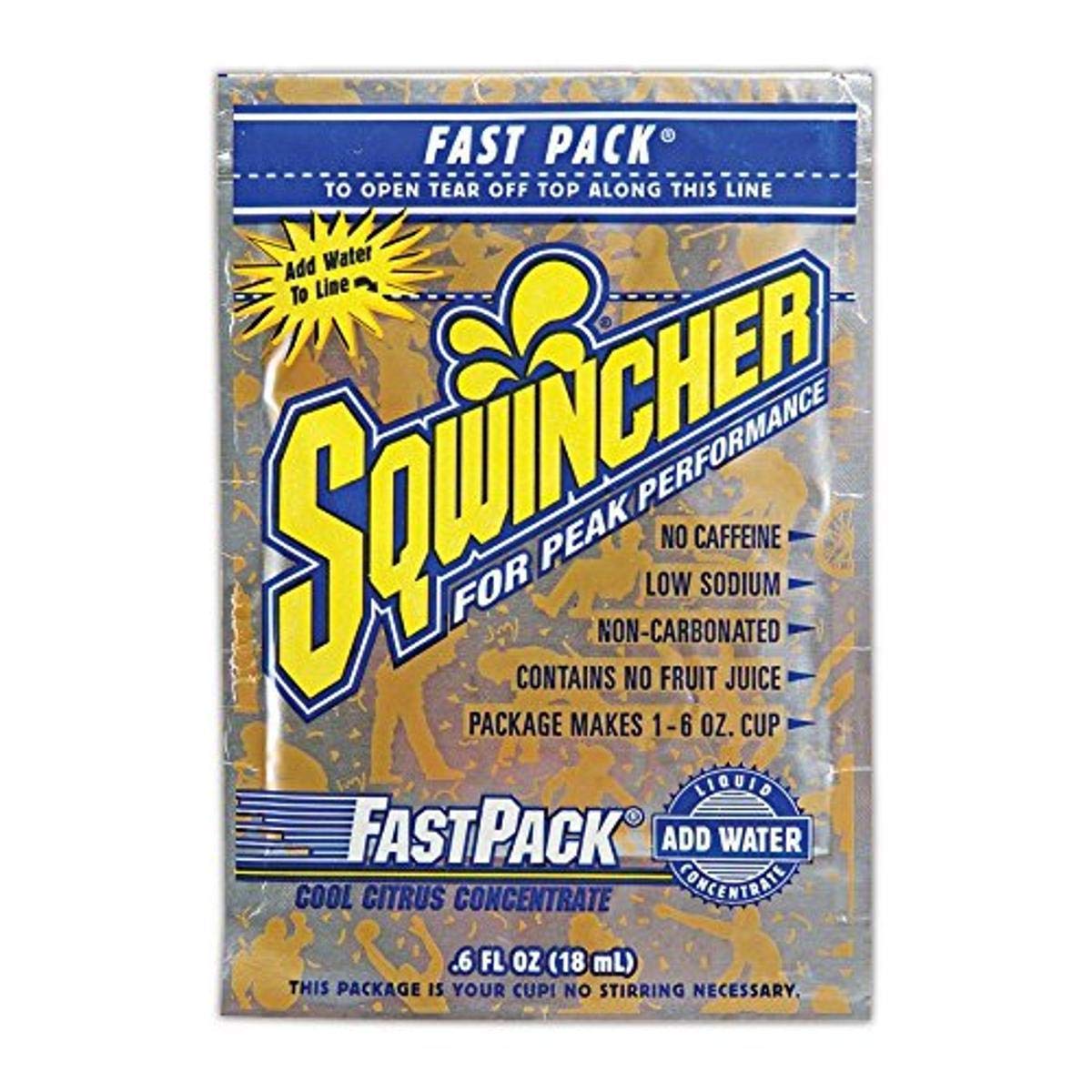 Sqwincher Fast Pack electrolyte drink mix