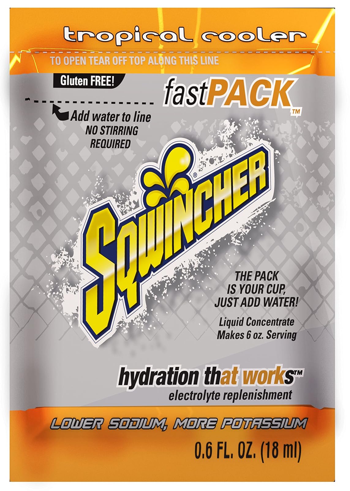 Sqwincher Fast Pack orange electrolyte drink