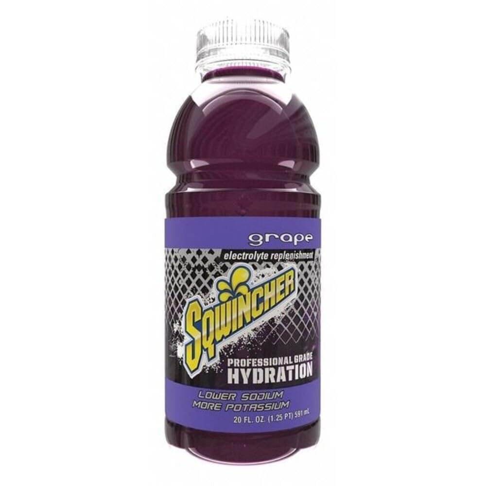 Sqwincher grape electrolyte drink bottles