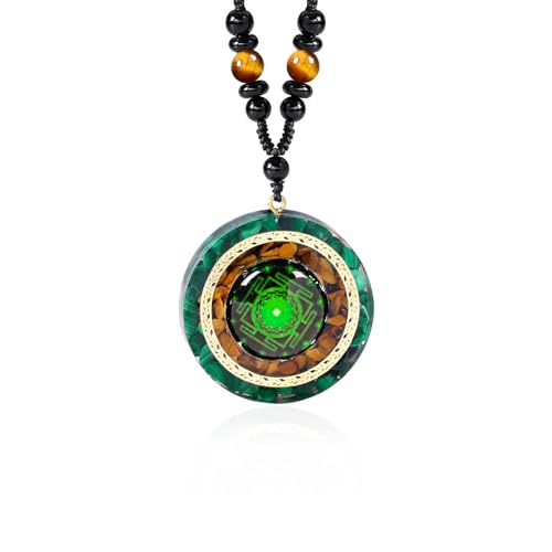 Sri Yantra orgonite necklace for beauty