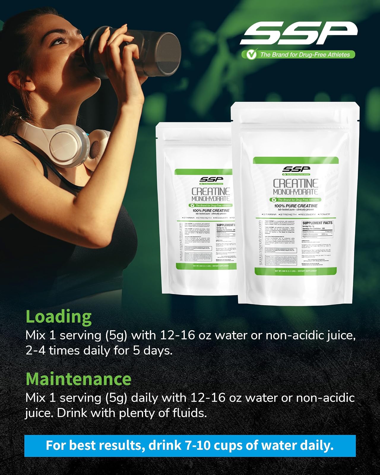 SSP creatine for improved athletic endurance