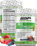 SSP pre workout powder berry flavor