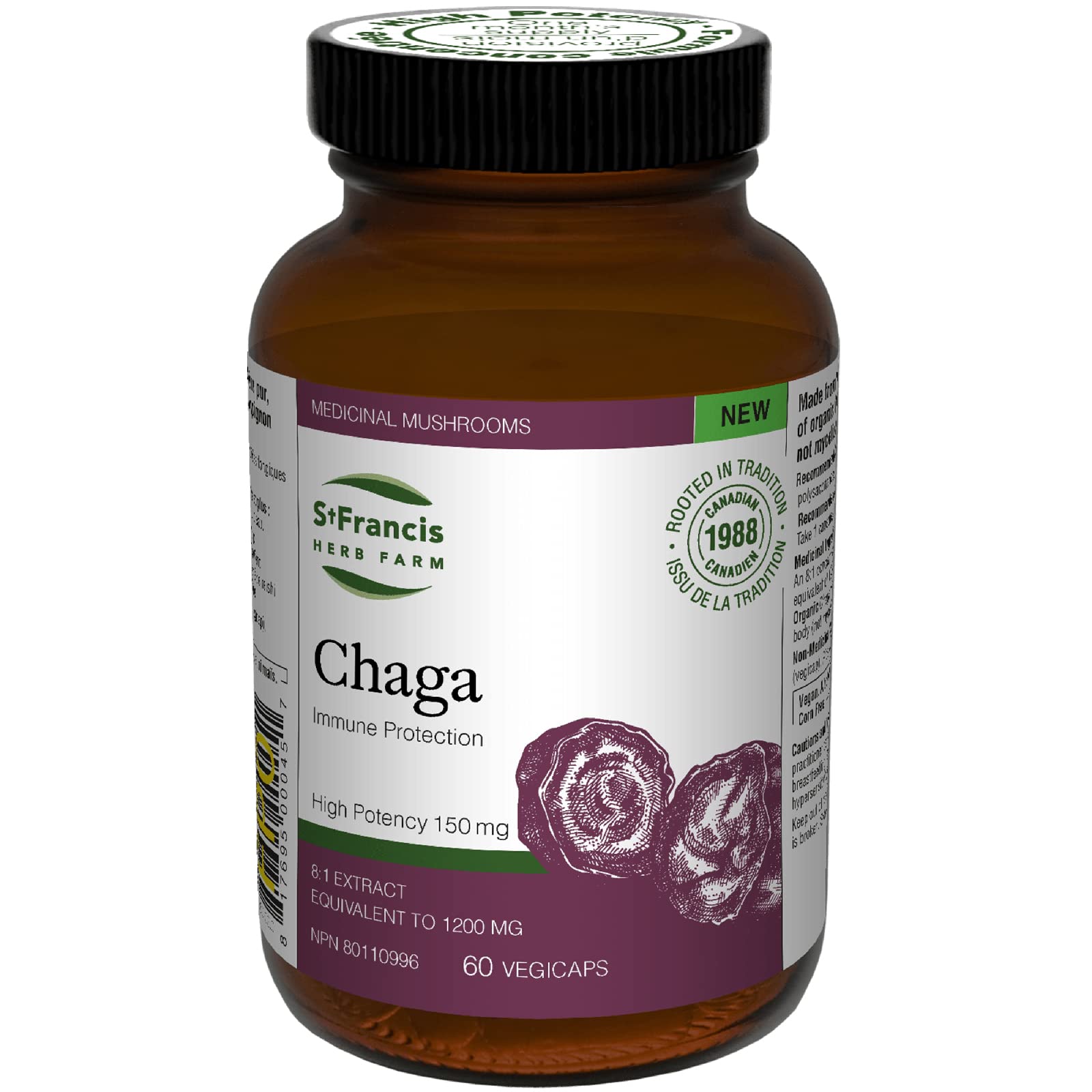 St Francis Chaga mushroom capsules