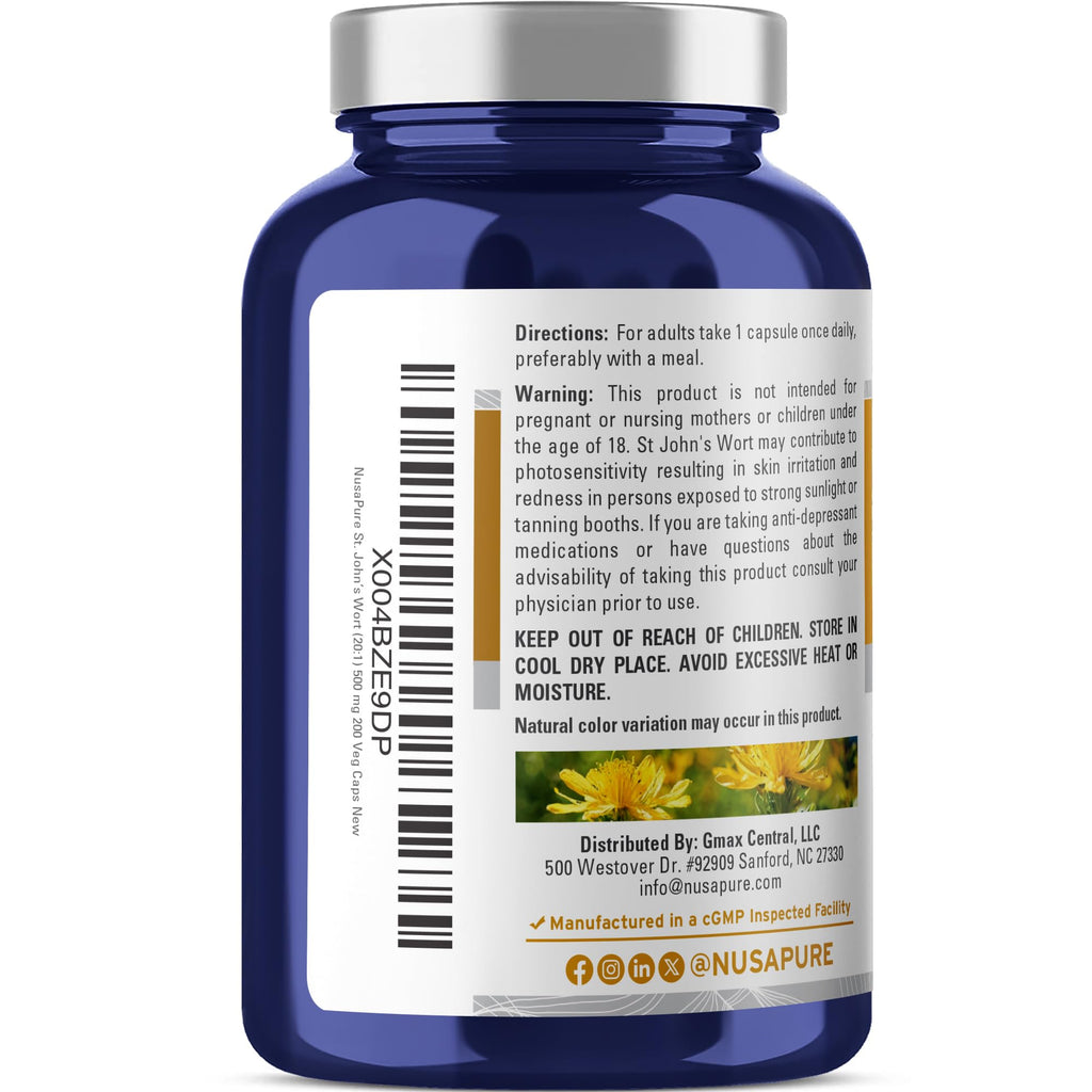 st. john's wort 500mg dosage