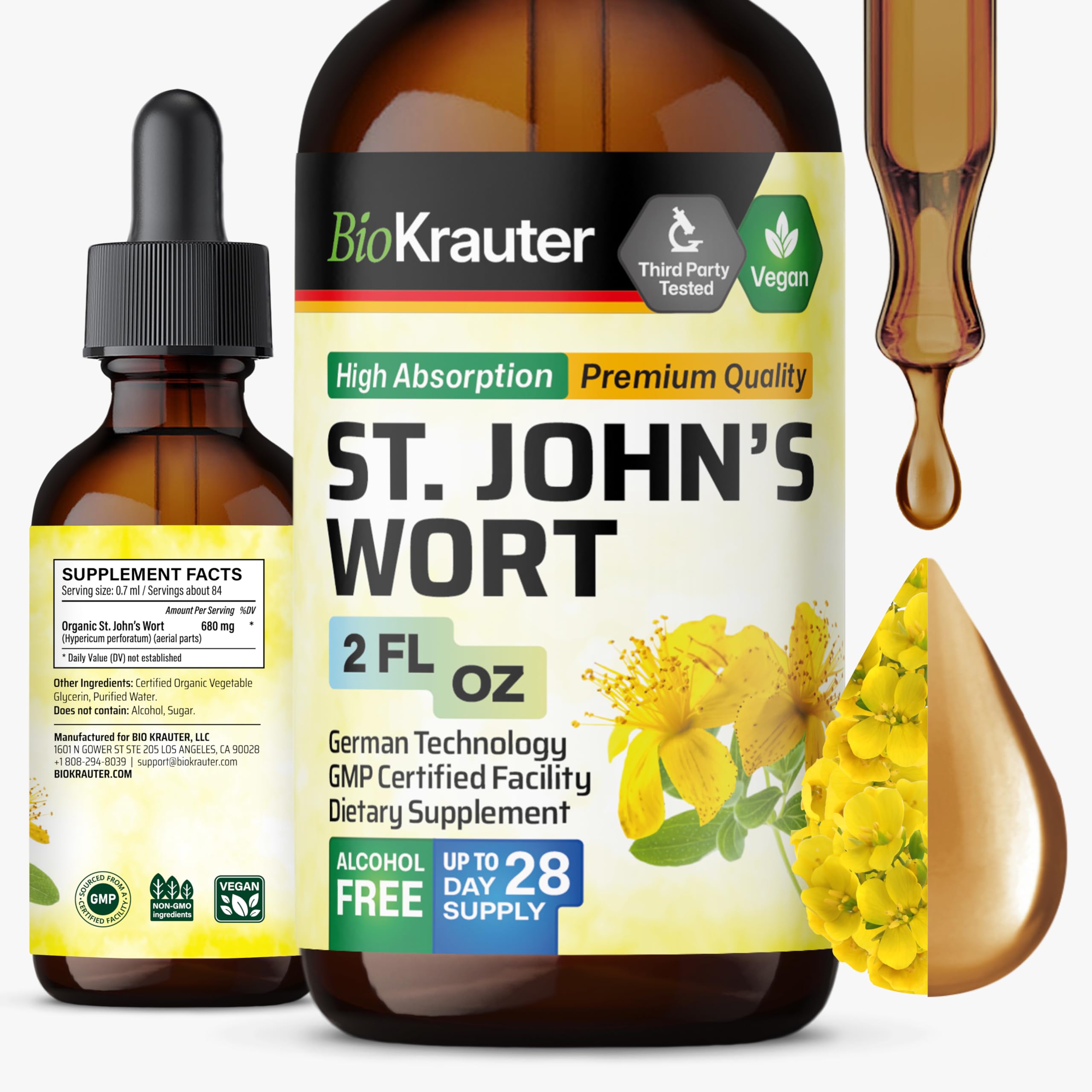 st. john's wort calm drops for relaxation