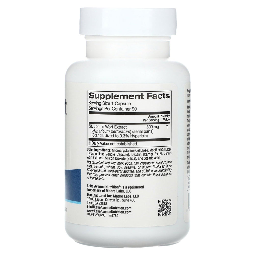 st. john's wort capsules for stress relief