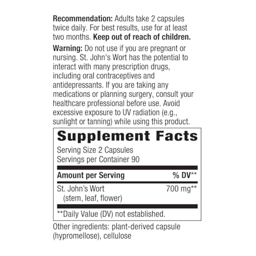 st. john's wort herbal supplement pack