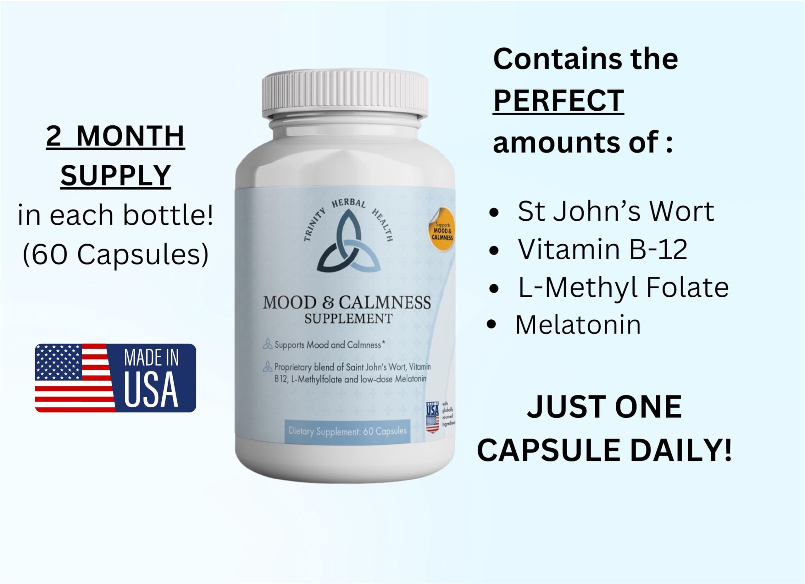 St John's Wort vitamin blend for calmness