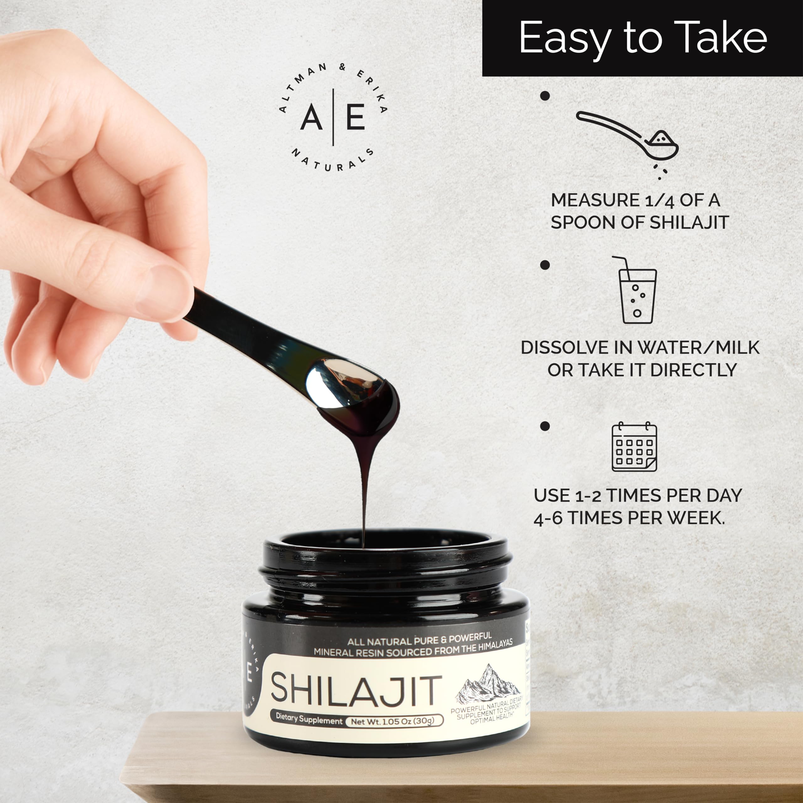 stainless container for shilajit