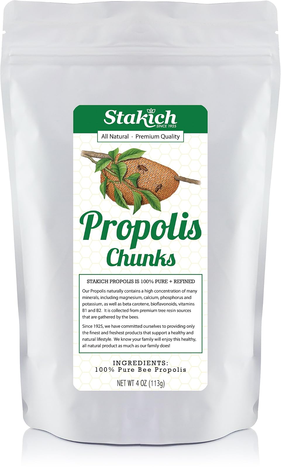 Stakich bee propolis chunks benefits