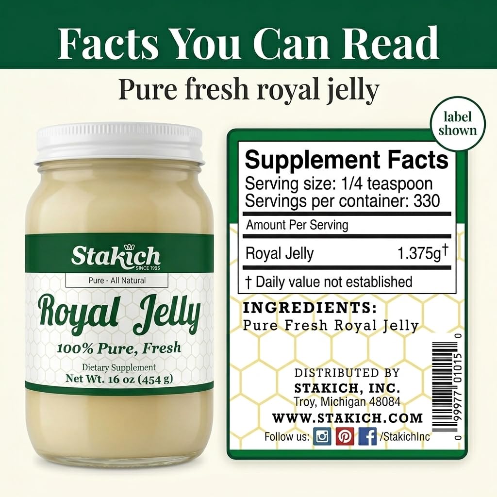 Stakich Royal Jelly nutritional value